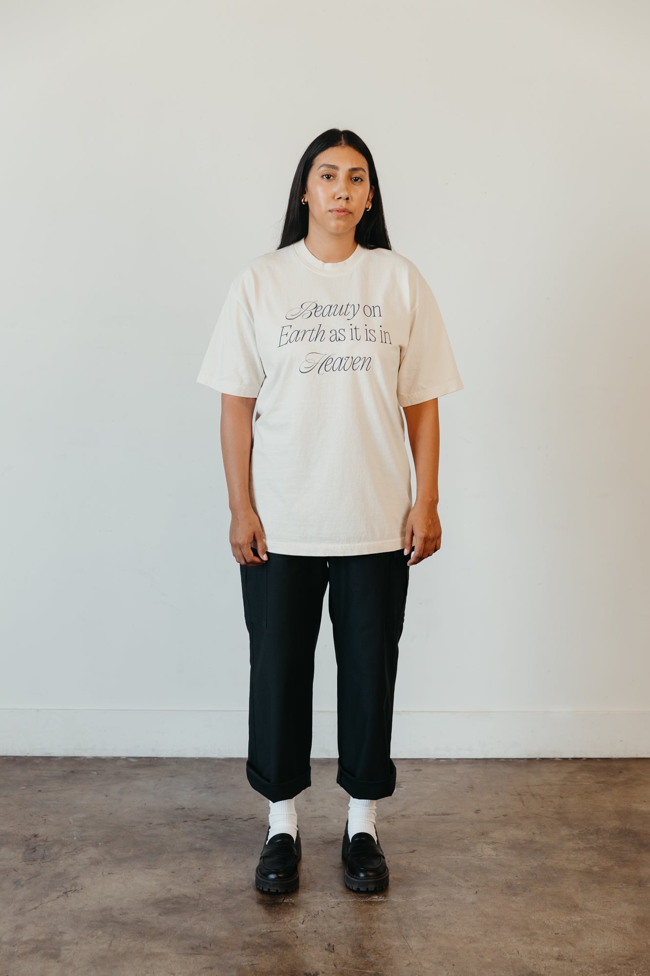 "Beauty on Earth" Cream T-Shirt – Alabaster