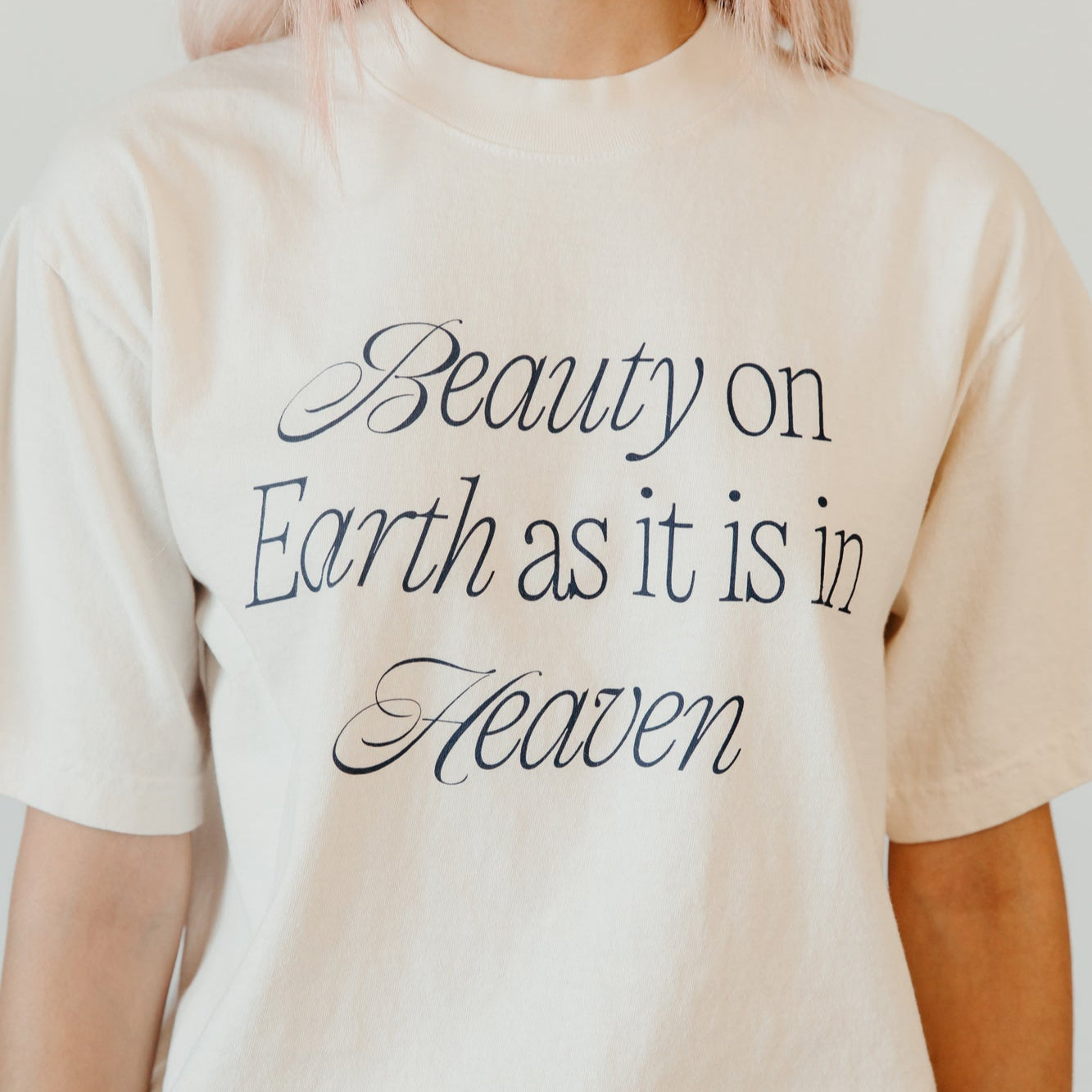 "Beauty on Earth" Cream T-Shirt – Alabaster